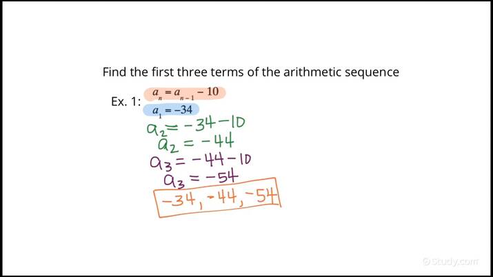 How To Find The First Terms Of A Sequence Using A Recursive Rule 