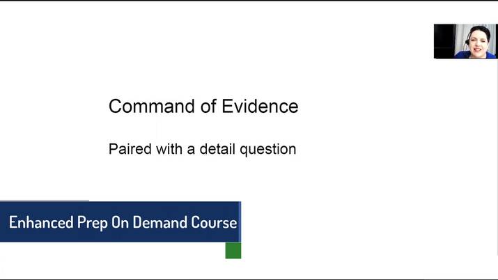 Command of Evidence - With a Detail Question: Study.com SAT& Reading ...