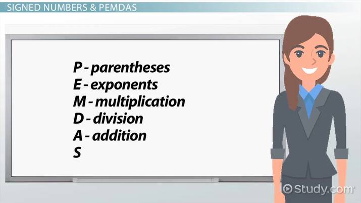 Order of Operations With Signed Numbers - Lesson | Study.com