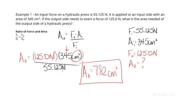 How to Find the Area Needed to Design a Hydraulic Press to Generate a ...