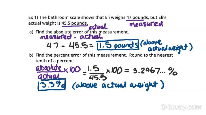 How To Calculate Percent Error Equation Tessshebaylo