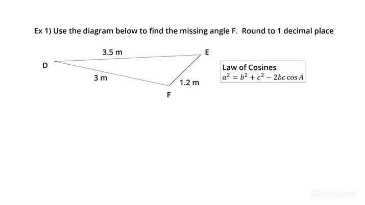 How to Use the Law of Cosines | Algebra | Study.com