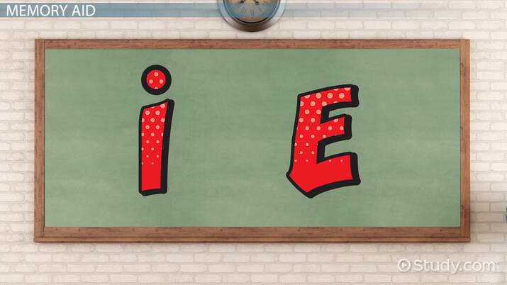 I Before E Except After C | Rule & Exceptions - Lesson | Study.com