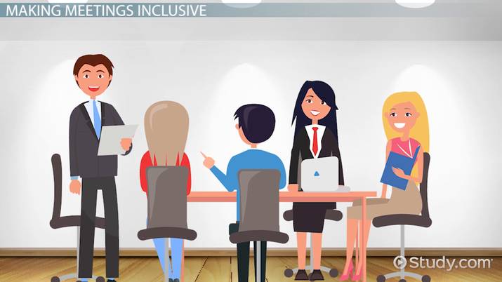 How to Lead Inclusive Meetings at Work - Lesson | Study.com