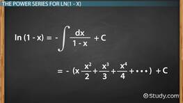 Taylor Series for ln(1+x): How-to & Steps - Lesson | Study.com