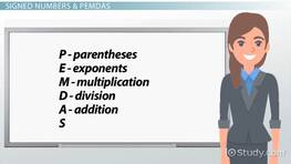 Quiz & Worksheet - Signed Number Order of Operations | Study.com