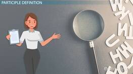 Participle Lesson Plan | Study.com