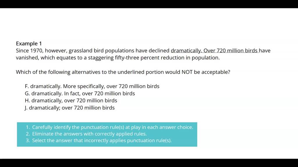 NOT Acceptable Punctuation Questions | Study.com ACT& English Test Prep ...